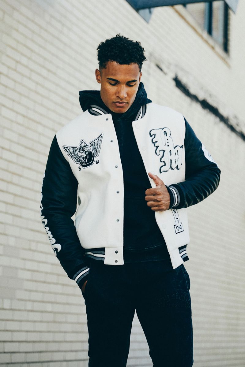 Racing Varsity Jacket with Patches by Bleecker & Mercer – The Look ...