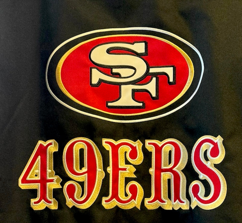 San Francisco 49er’s Twill Varsity Jacket by JH Design – The Look ...
