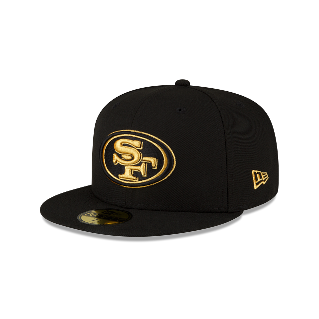 San Francisco 49ers New Era Black Gold Metallic 59Fifty Fitted Cap ...
